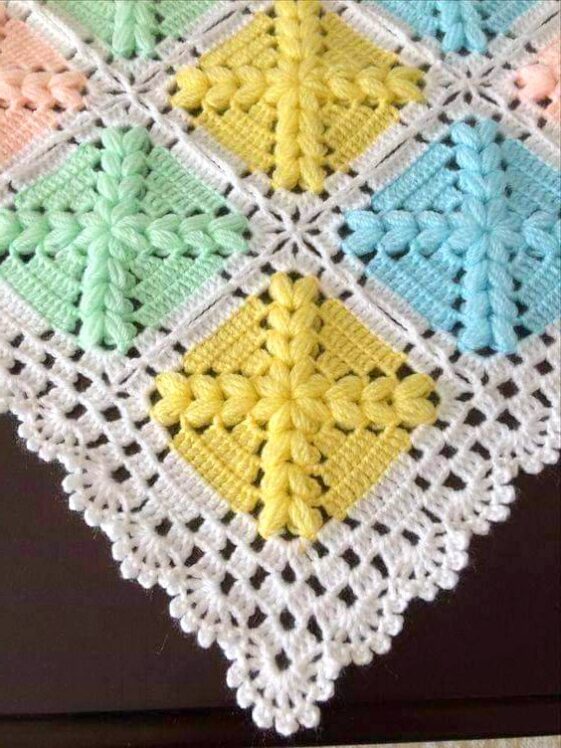 Square Crochet Blanket | Patterns Stitchs - Crochet Easy