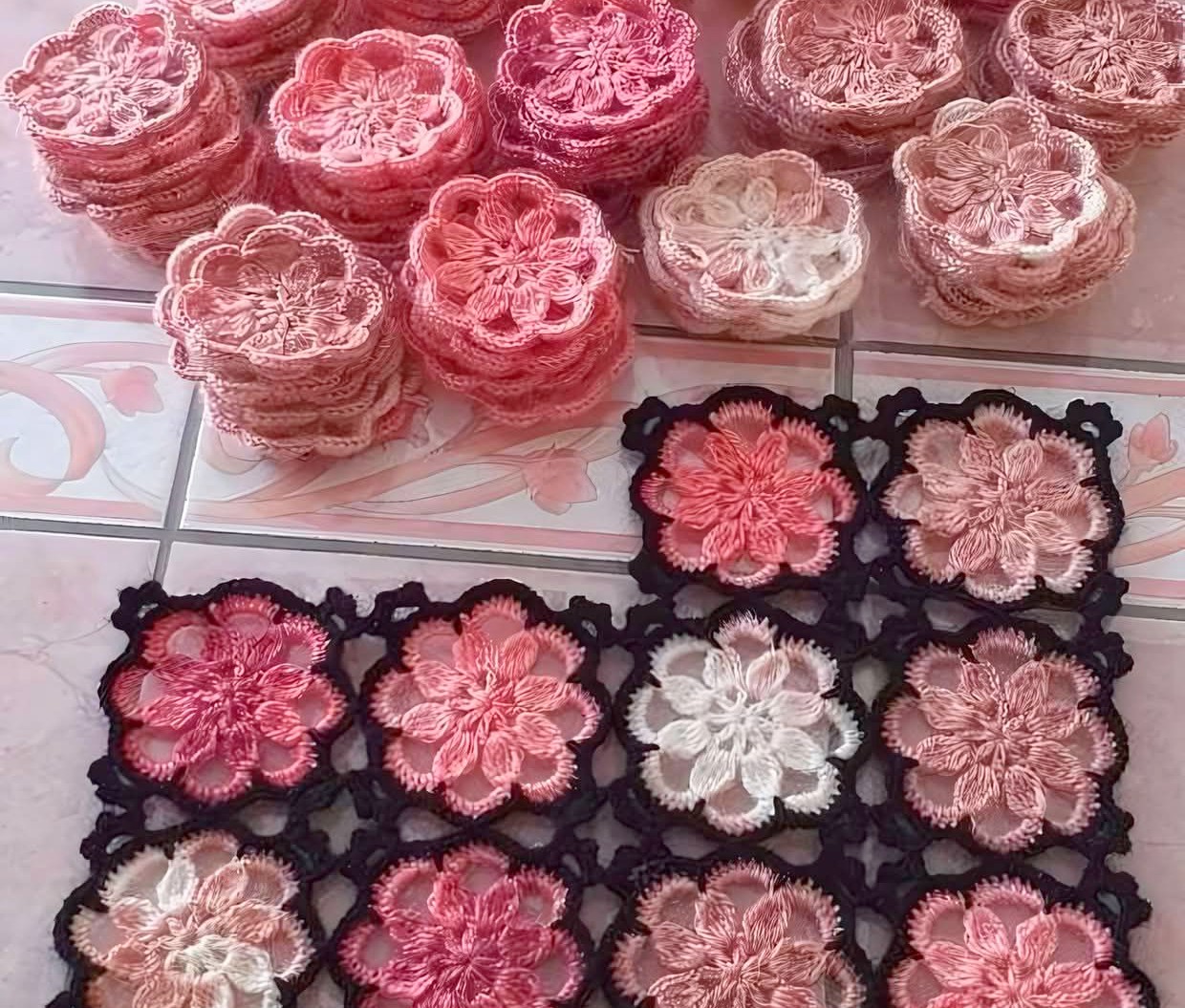 Spring flower motif Pattern - Crochet Easy