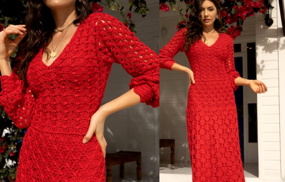Red Crochet Dress Pattern - Crochet Easy