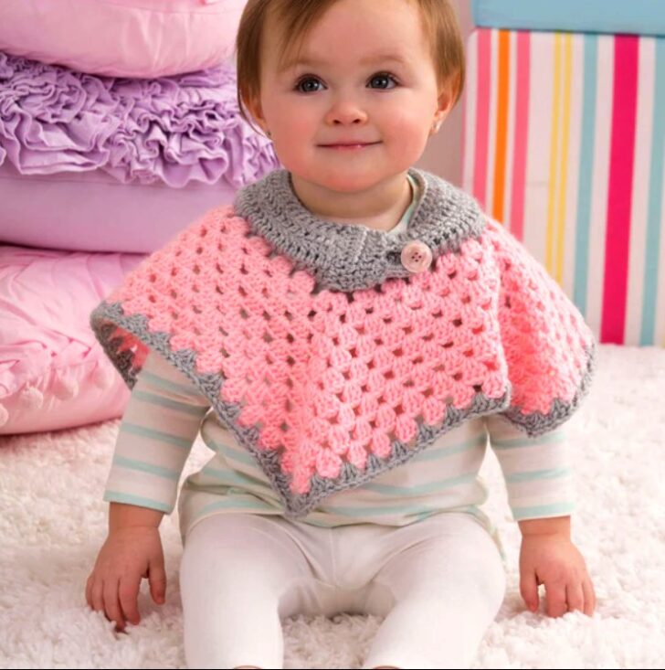 Baby Poncho Crochet Pattern - Crochet Easy