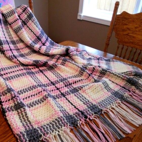 Crochet Tartan Blanket Pattern - Crochet Easy