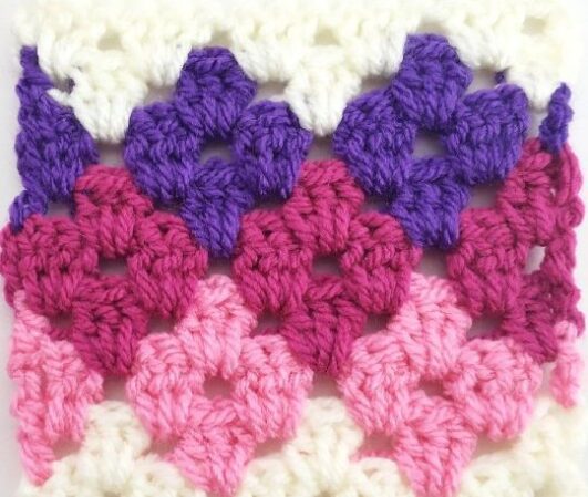 Crochet Granny Diamond Stitch - Crochet Easy
