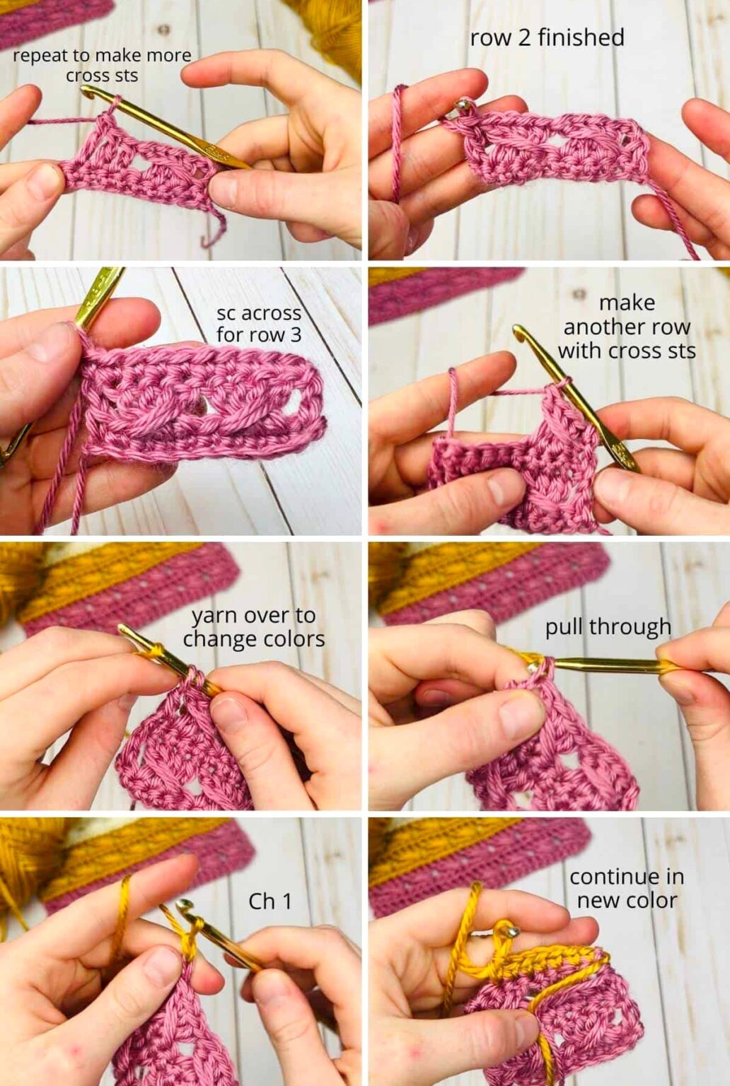 Crochet Cross Over Stitch - Free Pattern - Crochet Easy